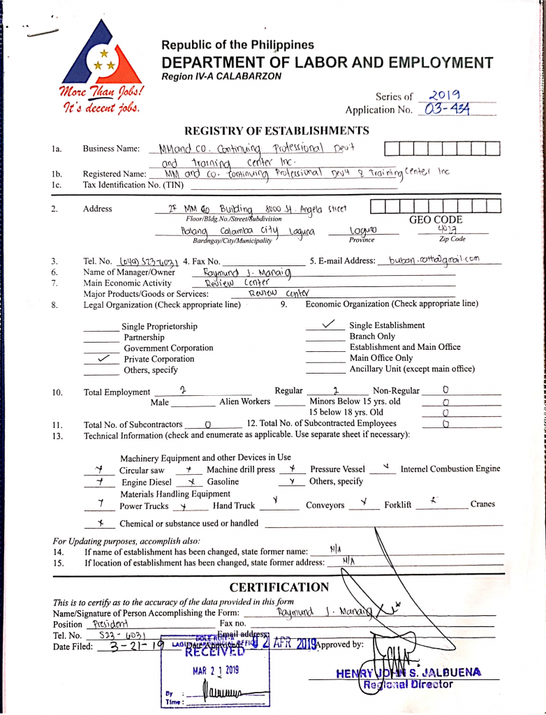 Accreditations – MM&Co – LCRC