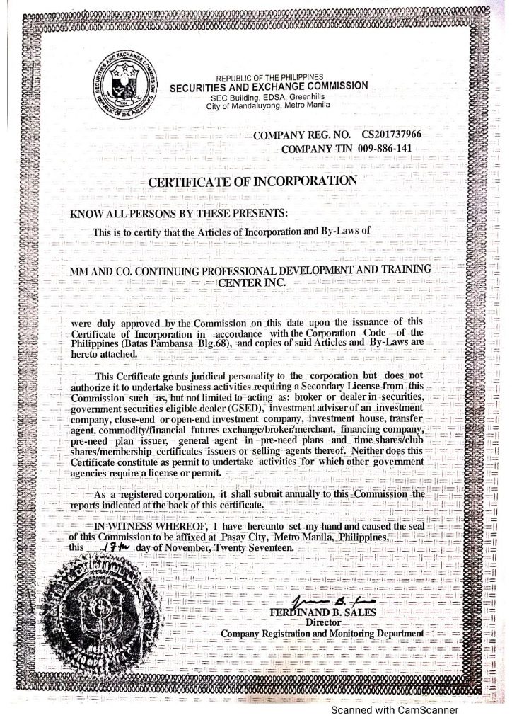 Accreditations – MM&Co – LCRC